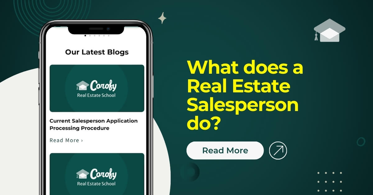 What Does a Real Estate Salesperson Do?